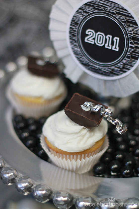 Quick & Easy Graduation Cap Cupcakes | Kim Byers