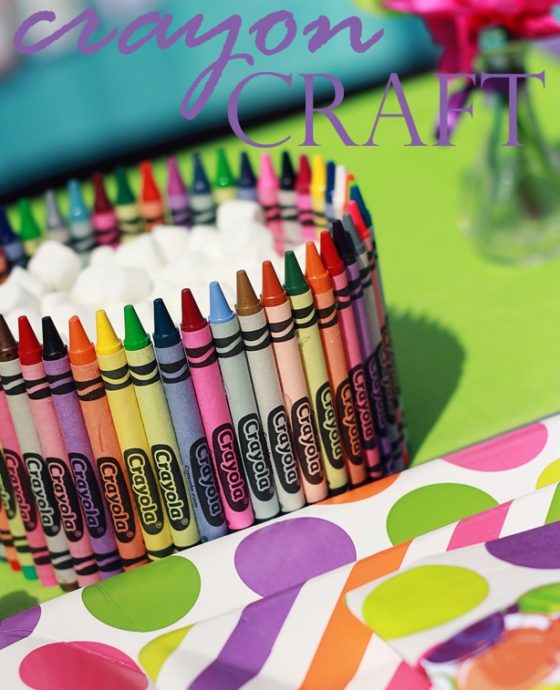Art Party Decoration Idea: Crayola Crayon Centerpiece