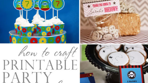 How to Craft Printable Party Supplies | Cardstock Party Ideas