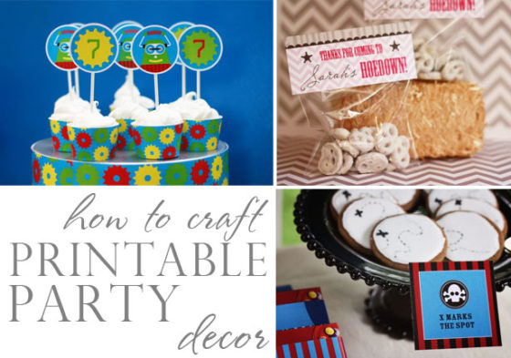 How to Craft Printable Party Supplies | Cardstock Party Ideas