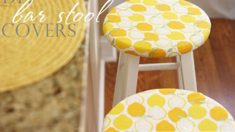 How to Make Super Easy DIY Bar Stool Chair Covers (Removable)