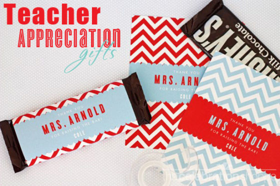 Teacher Appreciation Candy Bar Wrapper Idea Free Printable