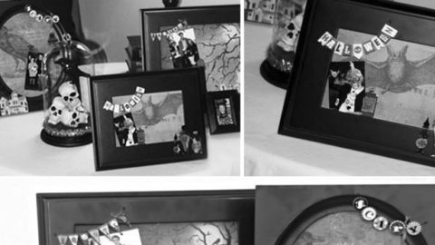 Quick and easy DIY Creepy Halloween Frames Tutorial