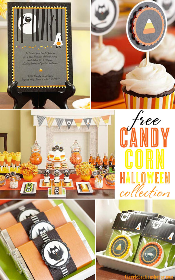 Free Candy Corn Halloween Party Printables | Kim Byers