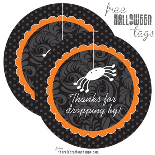 Free Halloween Spider Gift and Favor Tags | Kim Byers