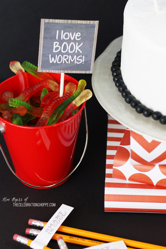Back To School Party + Free Cake Topper & Party Printables - Kim Byers