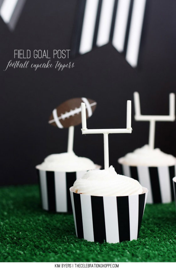 How to Make Football Cake Toppers | DIY Goal Post Cupcake Topper Party Idea