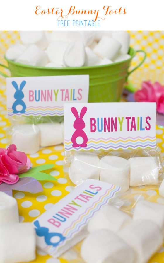 Easter Bunny Tails Treat - Free Cello Topper Printable - Kim Byers