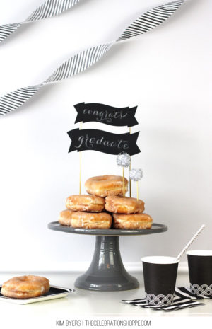 DIY Chalkboard Cake Topper | Kim Byers