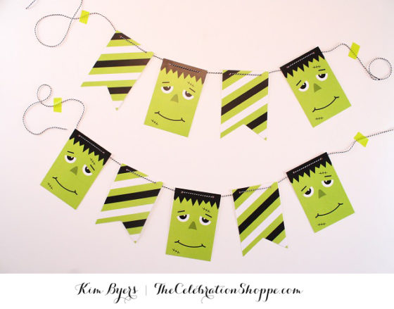 Download Free Printable Frankenstein Halloween Banner | Kim Byers