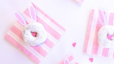 Easter Bunny Donuts + Free Printable Bunny Ears - Kim Byers