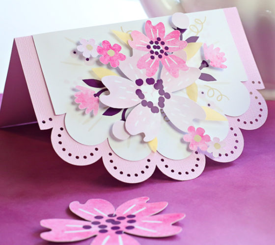 Make A DIY Card With Watercolor Art & Paper Flowers | Kim Byers