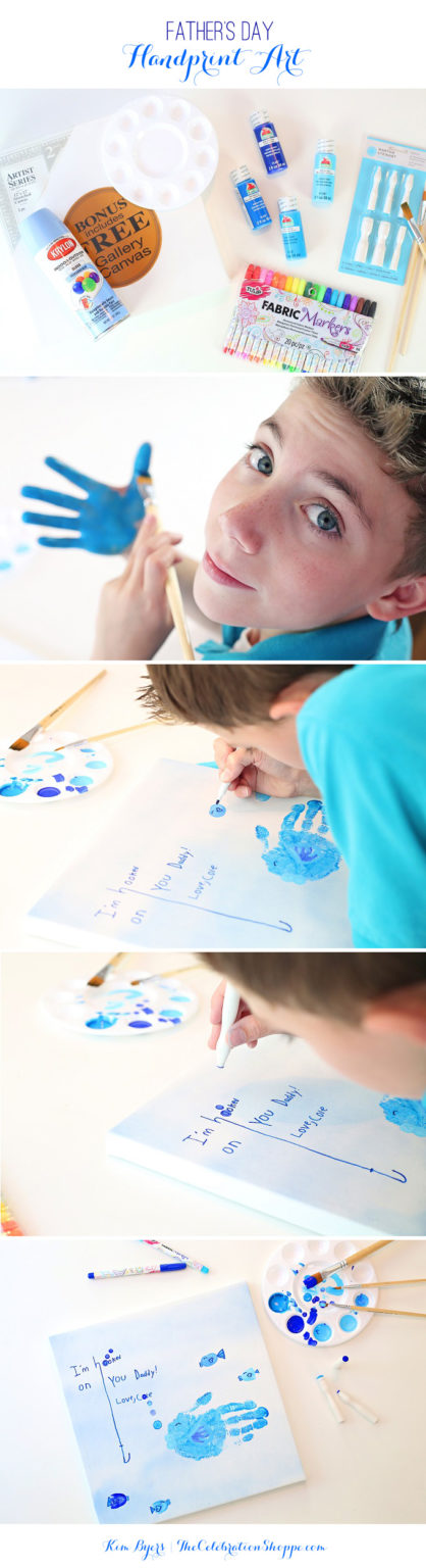Fathers Day Handprint Art Kid Craft | Kim Byers