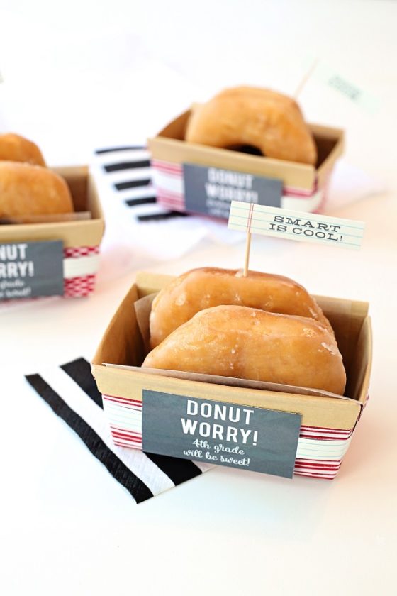 Back to School Fun Food Crafts | "Donut Worry" Free Printable & Craft ...