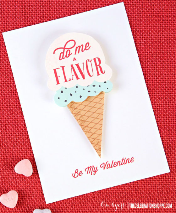 Do Me A Flavor Ice Cream Valentine Card - Kim Byers