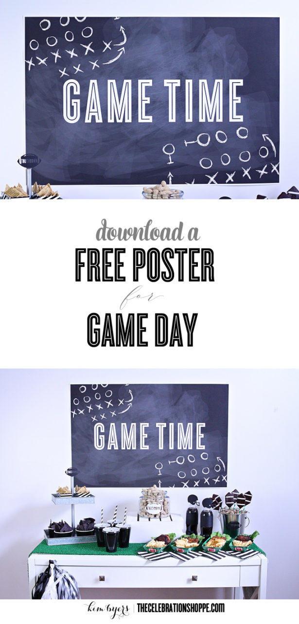 Super Bowl Party – Game Time Football Poster - Kim Byers