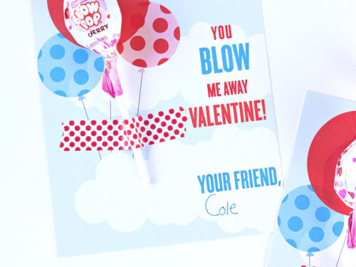 You Blow Me Away - Free Printable Class Valentine Cards - Kim Byers