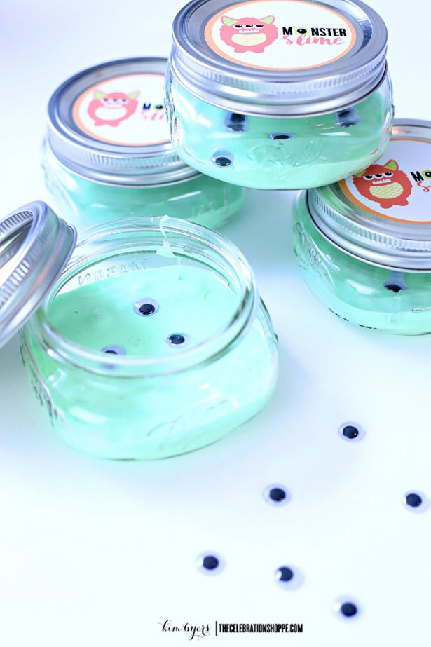 How to Make Monster Slime & Free Printable Labels | DIY Slime Ideas
