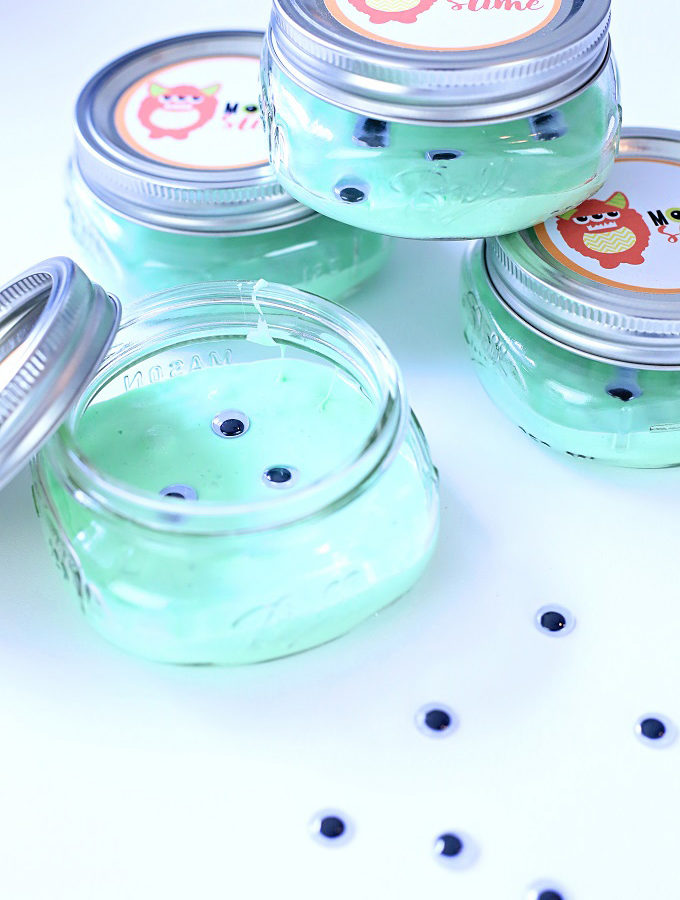 How to Make Monster Slime & Free Printable Labels | DIY Slime Ideas