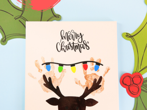 Rudolph The Red Nosed Reindeer Handprint Art With Cricut - Kim Byers